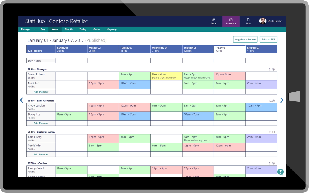 Microsoft Office 365 StaffHub 