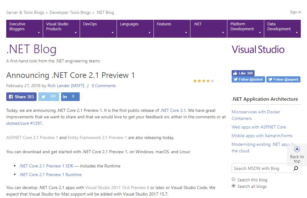 「.NET Core」v2.1 Preview 1公開 ほか - ダイジェストニュース - 窓の杜