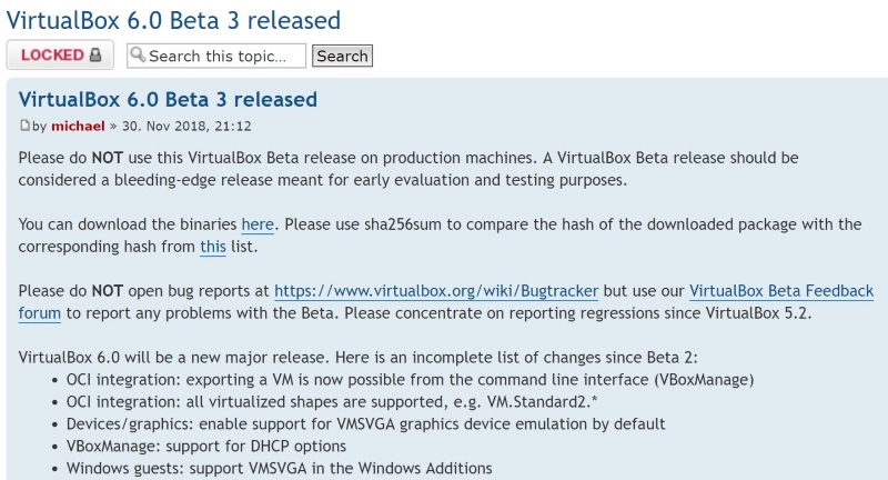 「Oracle VM VirtualBox」v6.0 Beta 3公開 ほか - ダイジェストニュース - 窓の杜