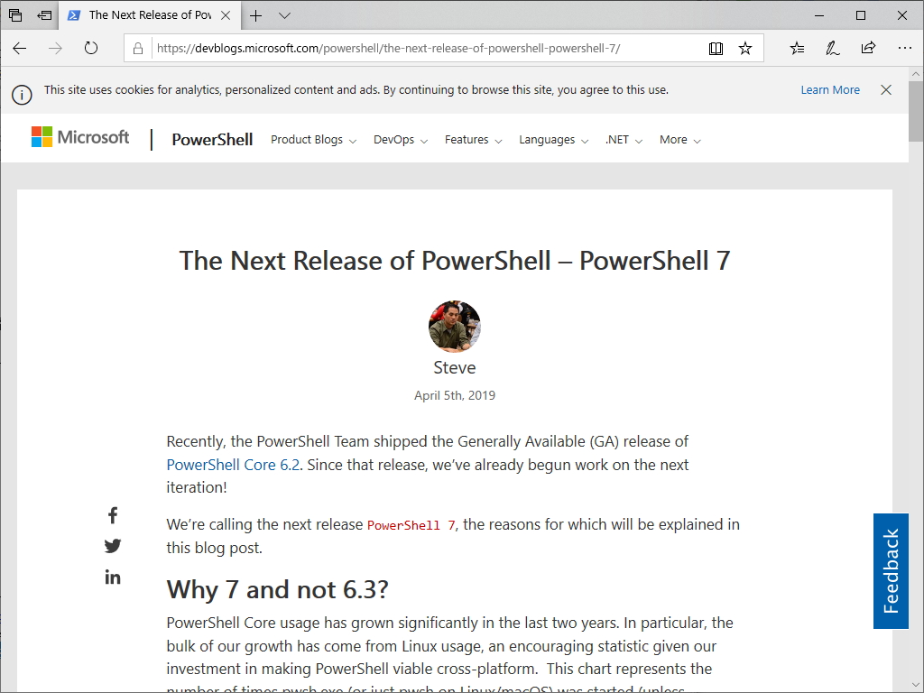 「PowerShell」の次期バージョンは「PowerShell Core 6.3」ではなく「PowerShell 7」 - 窓の杜