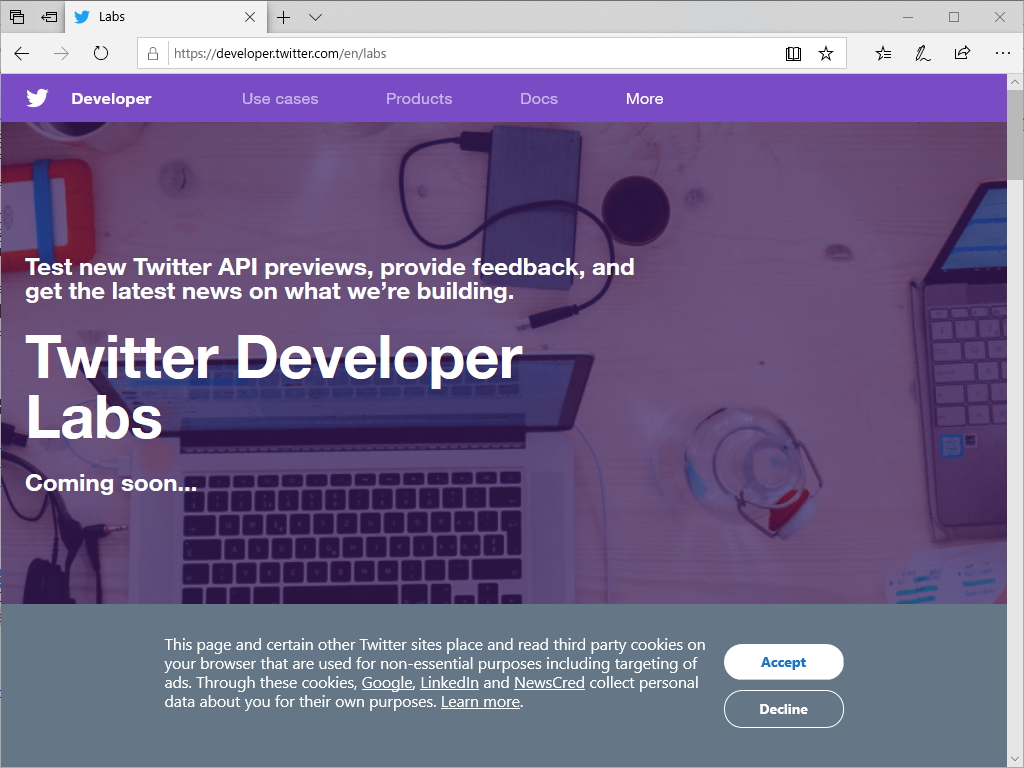 Twitter、新しい開発者向けサイト“Twitter Developer Labs”を立ち上げ - 窓の杜