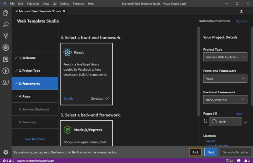 [B! VSCode] Microsoft、「Web Template Studio」を早期プレビュー 〜「VS Code」でWebアプリの ...