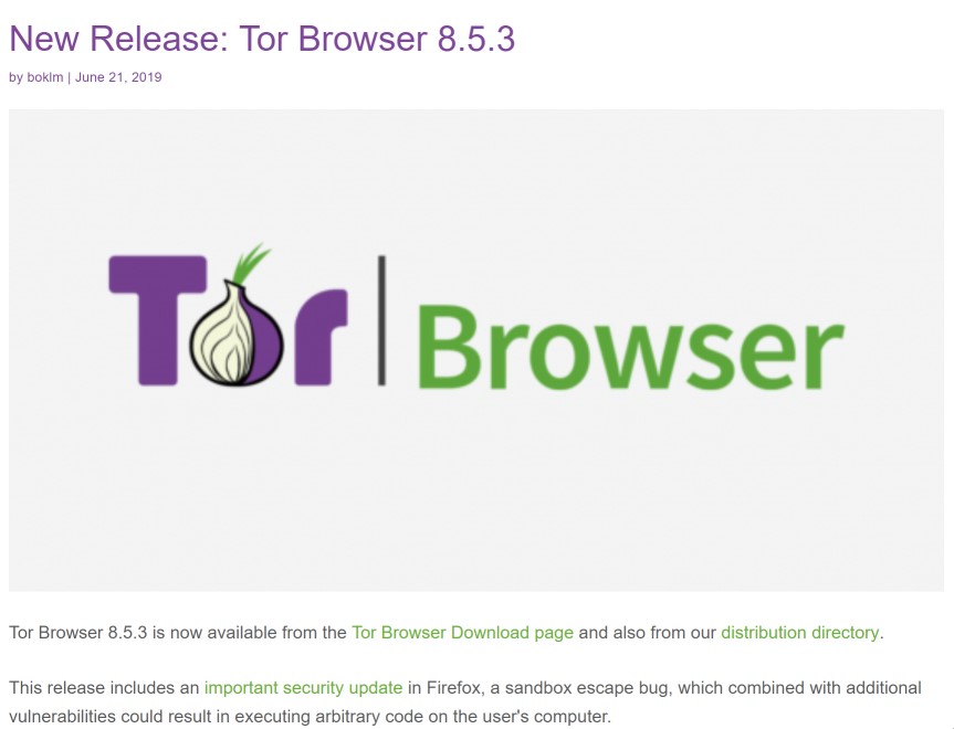 「Tor Browser」v8.5.3公開、「GeForce Experience」v3.19公開、「CorvusSKK」v2.7.7公開 ...