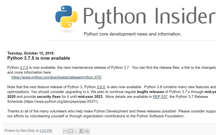 プログラミング言語「Python」v3.7.5公開、「Visual Studio 2019」v16.4 Preview 2公開 ほか - ダイジェストニュース - 窓の杜