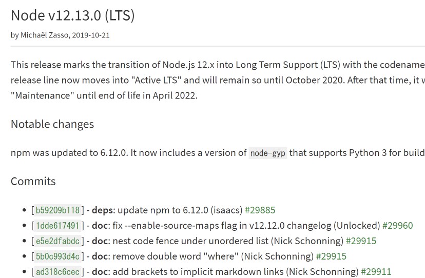 「Node.js」v12.13.0 LTS版が公開 ほか - ダイジェストニュース - 窓の杜