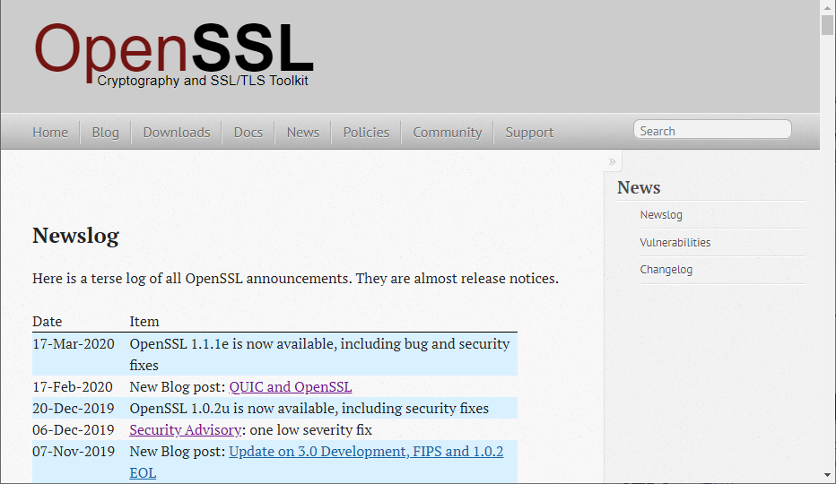 「OpenSSL」v1.1.1eが公開 ほか - ダイジェストニュース - 窓の杜