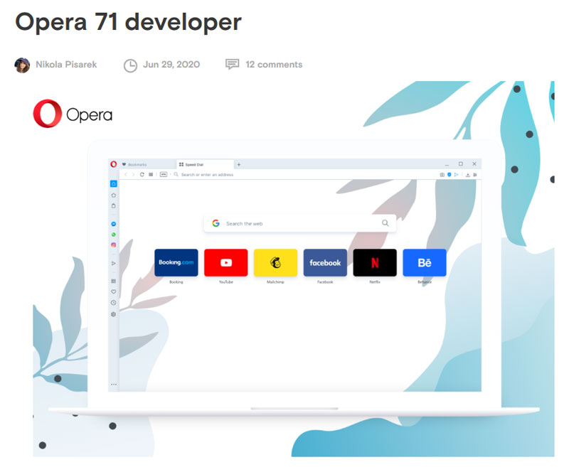 「Opera 71 developer」を公開 ほか - ダイジェストニュース - 窓の杜