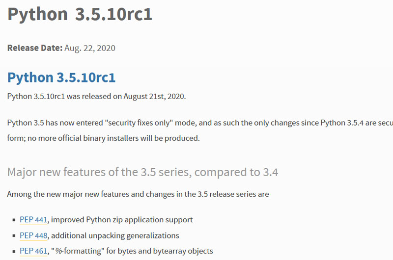 「Python」のリリース候補プレビューv3.5.10rc1 ほか - ダイジェストニュース - 窓の杜