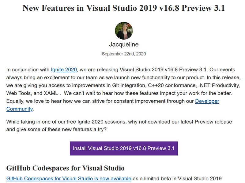 「Visual Studio 2019」v16.8 Preview 3が公開 ほか - ダイジェストニュース - 窓の杜