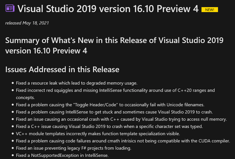 「Visual Studio 2019」v16.10 Preview 4が公開 ほか - ダイジェストニュース - 窓の杜