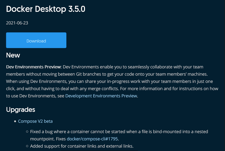 「Docker Desktop」の最新版v3.5.0が公開 ほか - ダイジェストニュース - 窓の杜