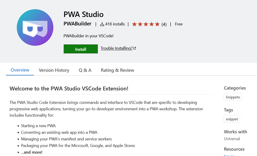 VSCodeにPWA開発用コマンドを追加する「PWA Studio」v0.2.0が公開 ほか - ダイジェストニュース - 窓の杜