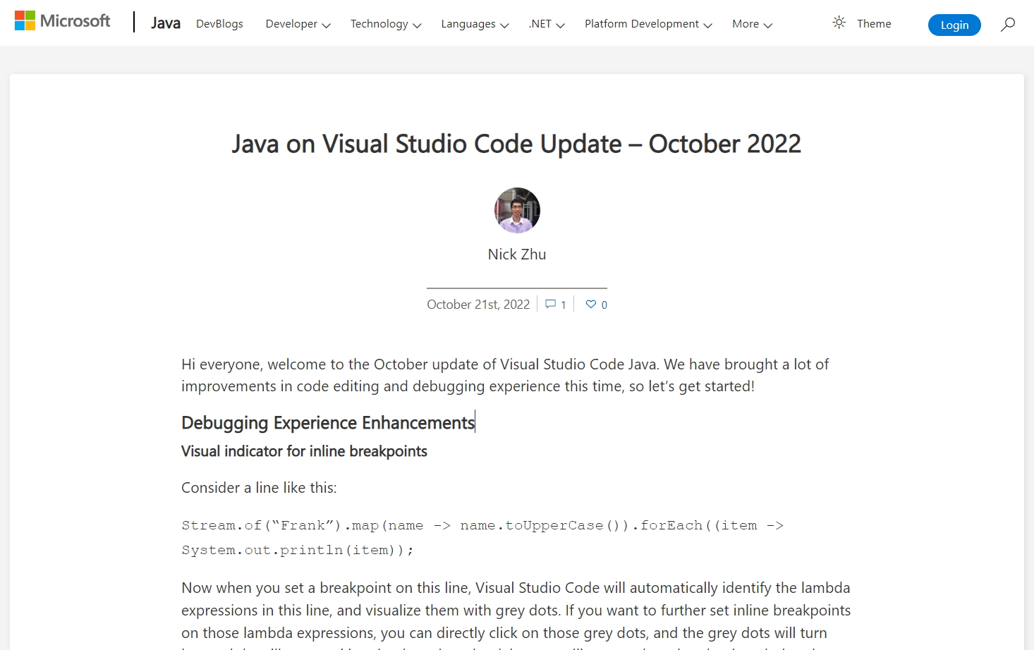 Microsoft、「Visual Studio Code」向け拡張機能「Extension Pack for Java」の2022年10月 ...