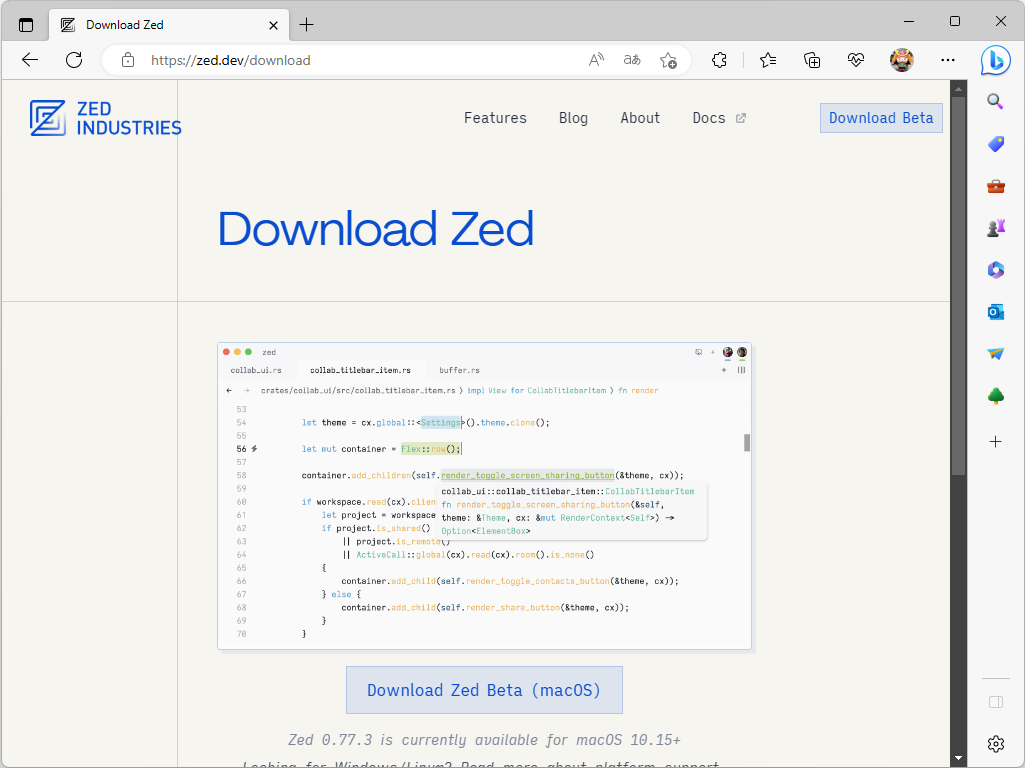 [B! Rust] Rust採用で爆速を目指すテキストエディター「Zed」に初のベータ版、ただし対応OSは……／「Atom」の開発終了うけ、その開発者たちが新たに立ち上げたプロジェクト