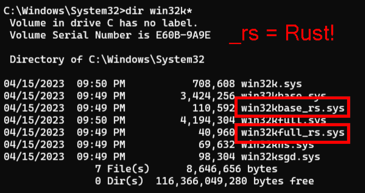 Rust言語で開発されたカーネルがプレビュー版「Windows 11」に - やじうまの杜 - 窓の杜