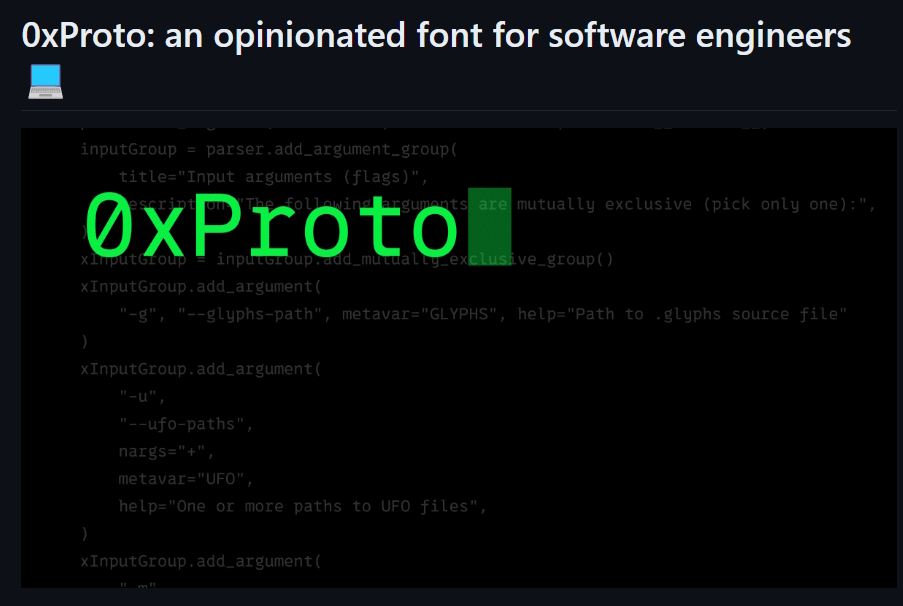 プログラミング向けフォント「0xProto」v1.001が公開 ほか - ダイジェストニュース - 窓の杜