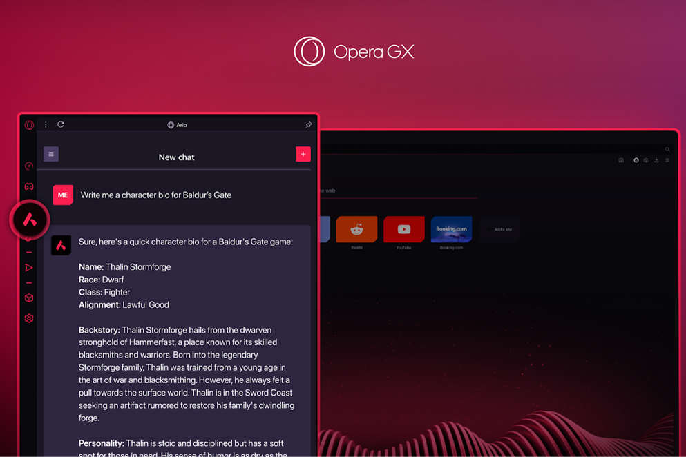 ゲーミングブラウザ「Opera GX」にAI機能が追加 ～最新ゲーム情報を「Aria」に質問可能 - 窓の杜