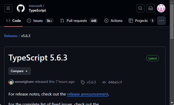JavaScriptへ静的型付け機能を追加したプログラミング言語「TypeScript」v5.6.3 ほか - ダイジェストニュース - 窓の杜