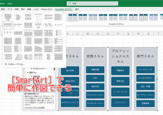 [B! Excel] 【Excel】作業フロー図や組織図の作図に「図形挿入」はNG ～SmartArtでラクにキレイに【いまさら聞けないExcelの使い方講座】