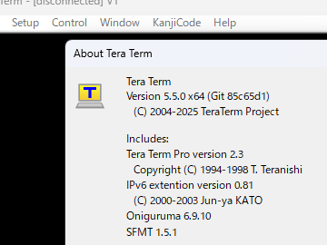 [B! software] 「Tera Term 5.5.0」がリリース、x64/ARM64のバイナリを追加／定番のターミナルエミュレーター